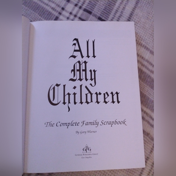 Other | All My Children Complete Family Scrapbook 1994 By Gary Warner | Poshmark